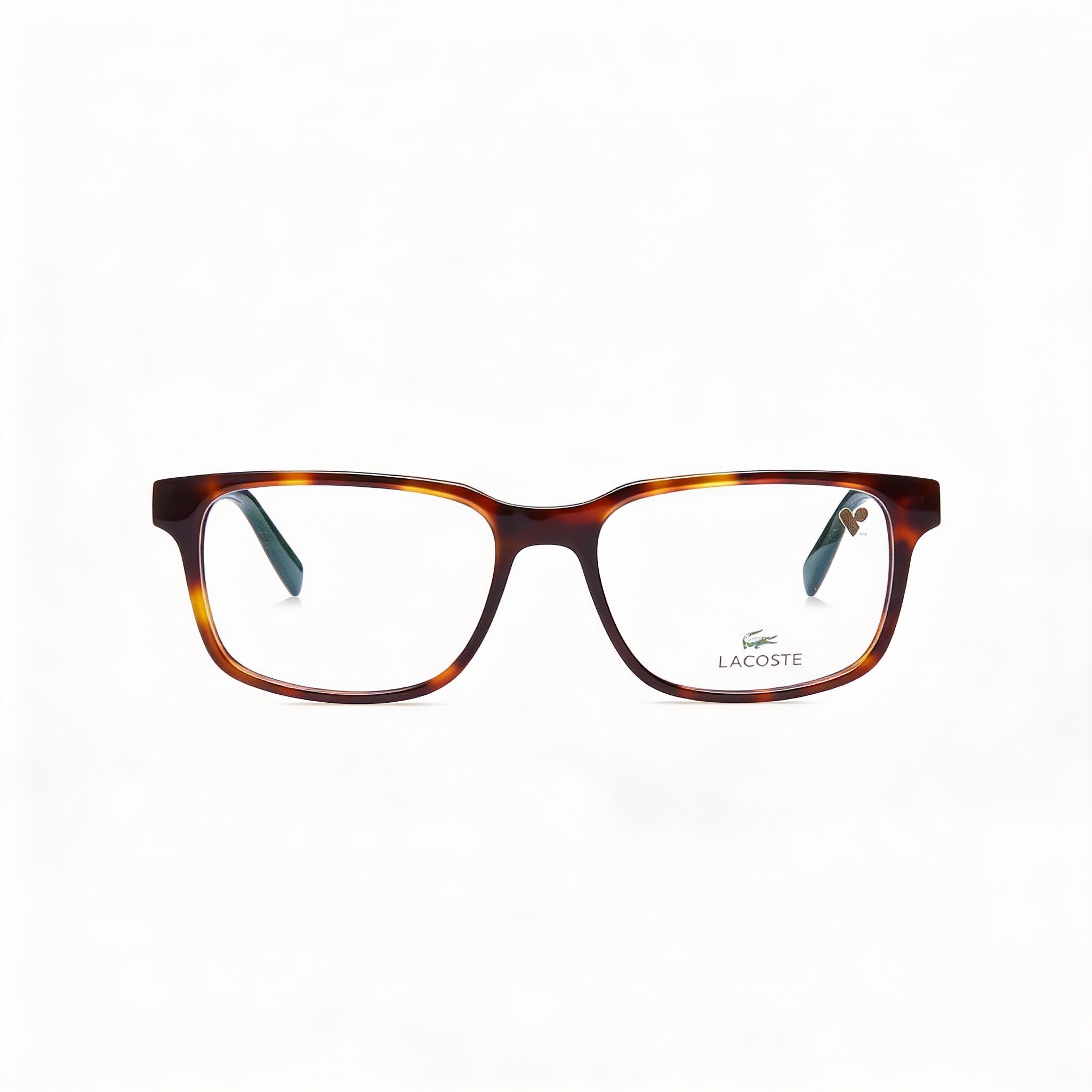 Buy Lacoste Modern Unisex Square Plastic Full-Rim Eyeglasses Tortoise ...